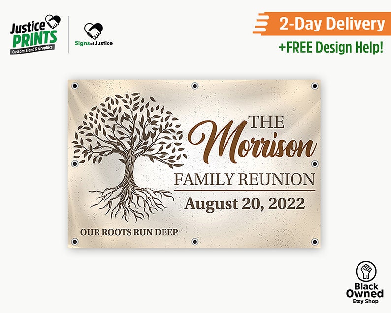 Family Tree Banner FREE Graphic Design Fast Free Shipping, Delivered in ...