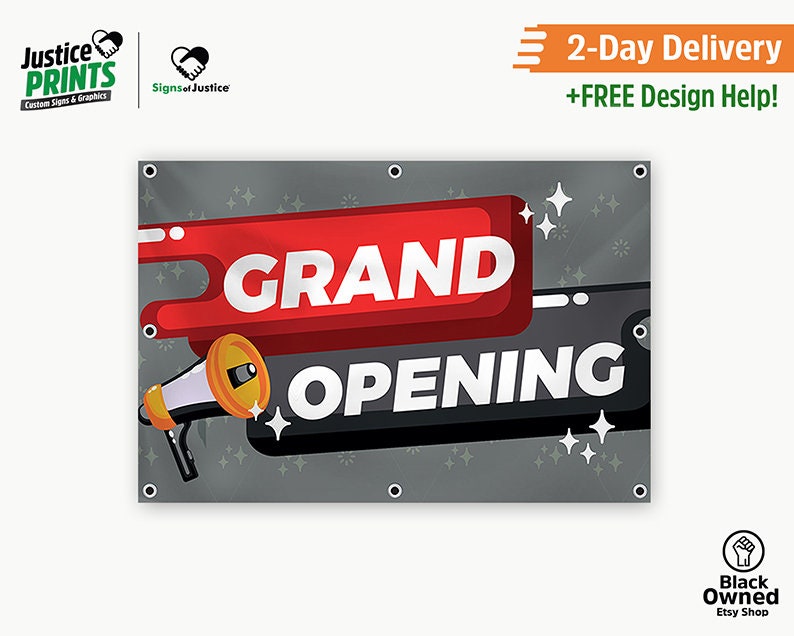 Grand Opening Banner / FREE Graphic Design Help 2-day - Etsy