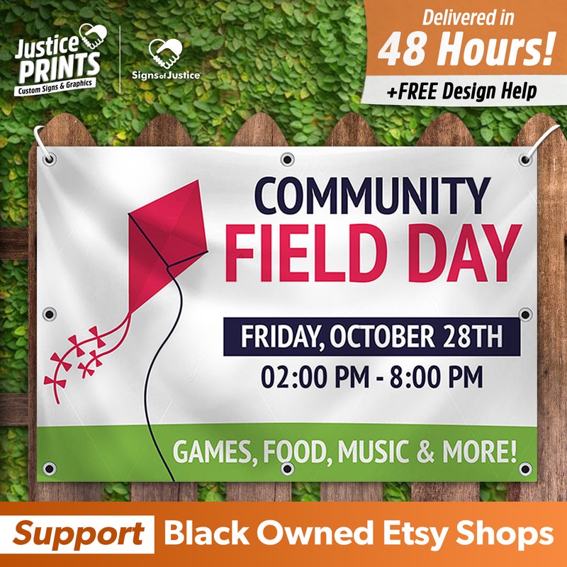 Field Day Banner - Etsy