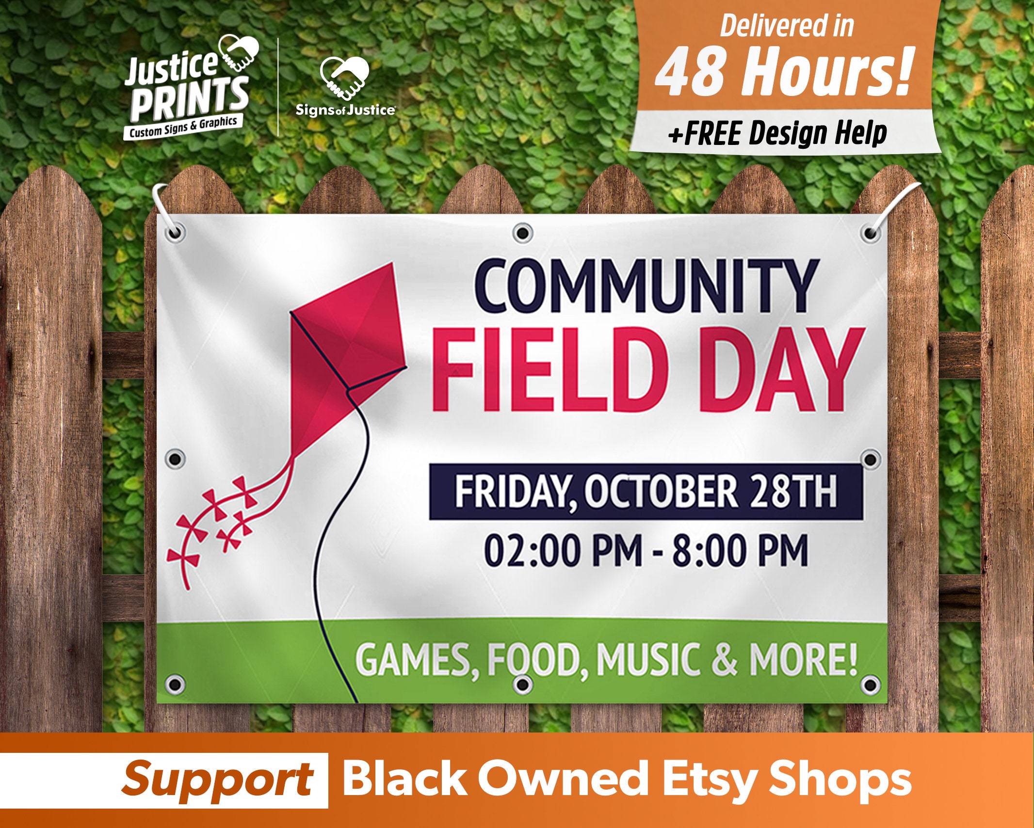 Field Day Banner + FREE Graphic Design + Fast Free Shipping, Delivered ...