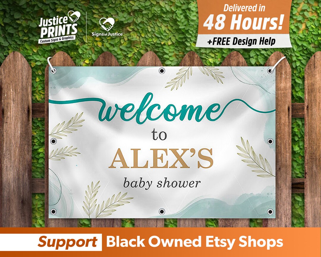 Natural Blue-green Banner + FREE Graphic Design + Fast Free Shipping ...
