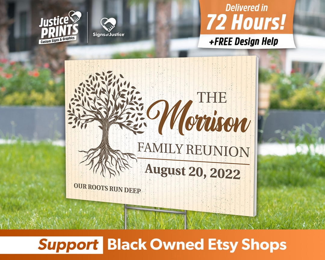 Family Tree Yard Signs + FREE Graphic Design + Fast Free Shipping ...