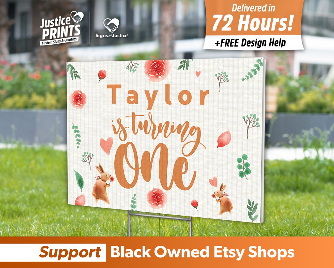 Rabbits Yard Signs + FREE Graphic Design + Fast Free Shipping ...