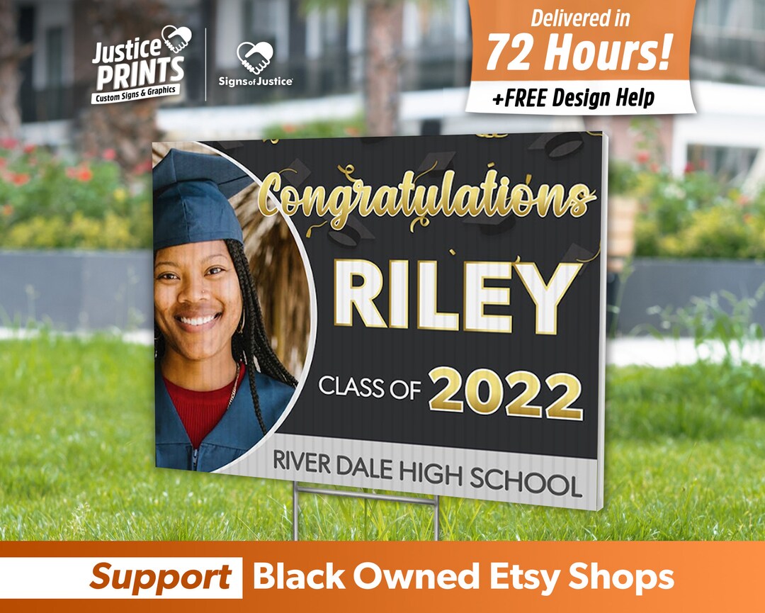 Congratulations Graduation Yard Signs + FREE Graphic Design + Fast Free ...
