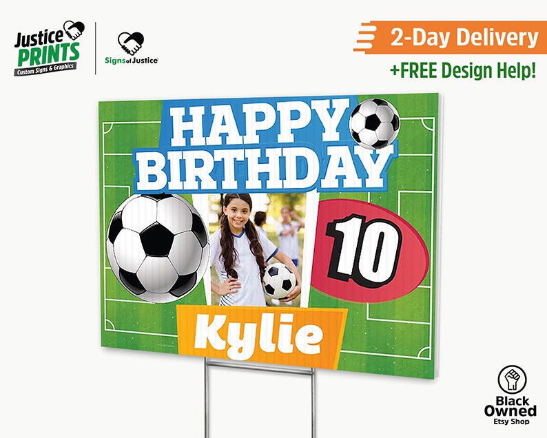 Soccer Yard Signs / FREE Graphic Design Help 2-day Delivery - Etsy