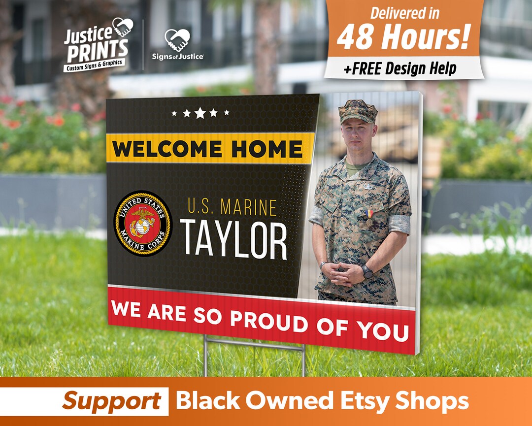 US Marine Yard Signs / FREE Graphic Design Help 2-day - Etsy
