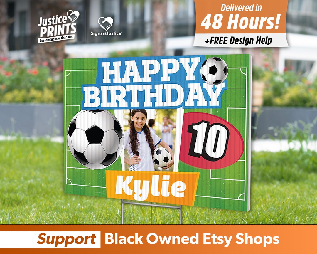 Soccer Yard Signs / FREE Graphic Design Help 2-day Delivery - Etsy