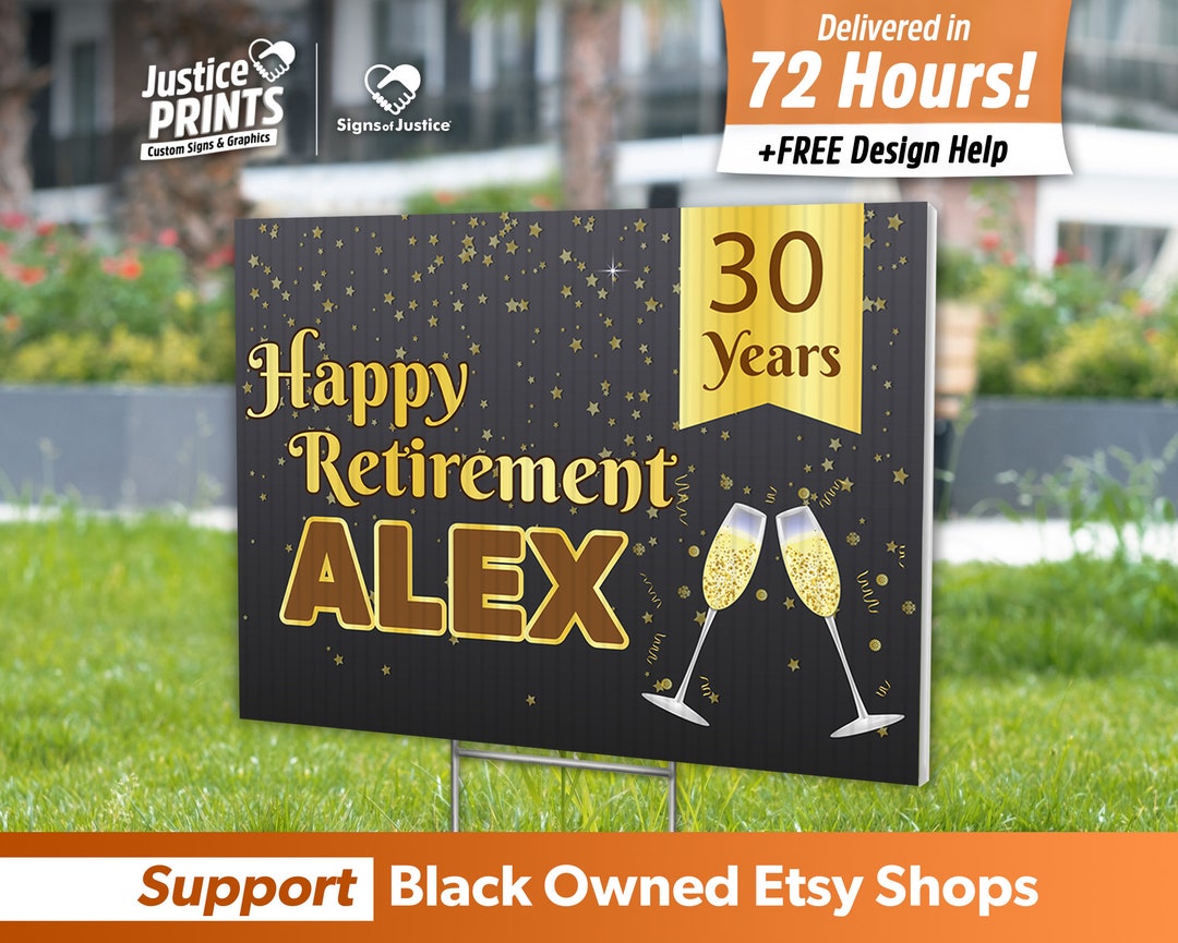 Gold Yard Signs + FREE Graphic Design + Fast Free Shipping, Delivered ...