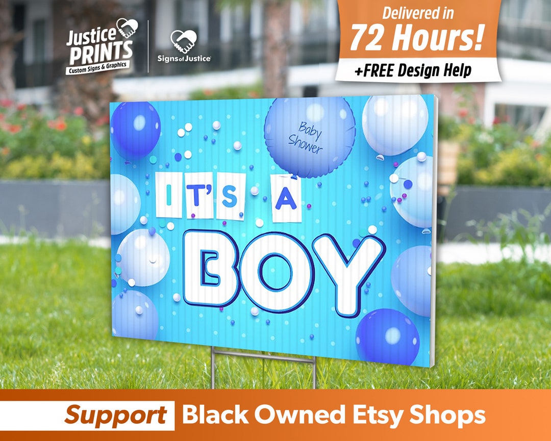 It's a Boy! Yard Signs + FREE Graphic Design + Fast Free Shipping ...