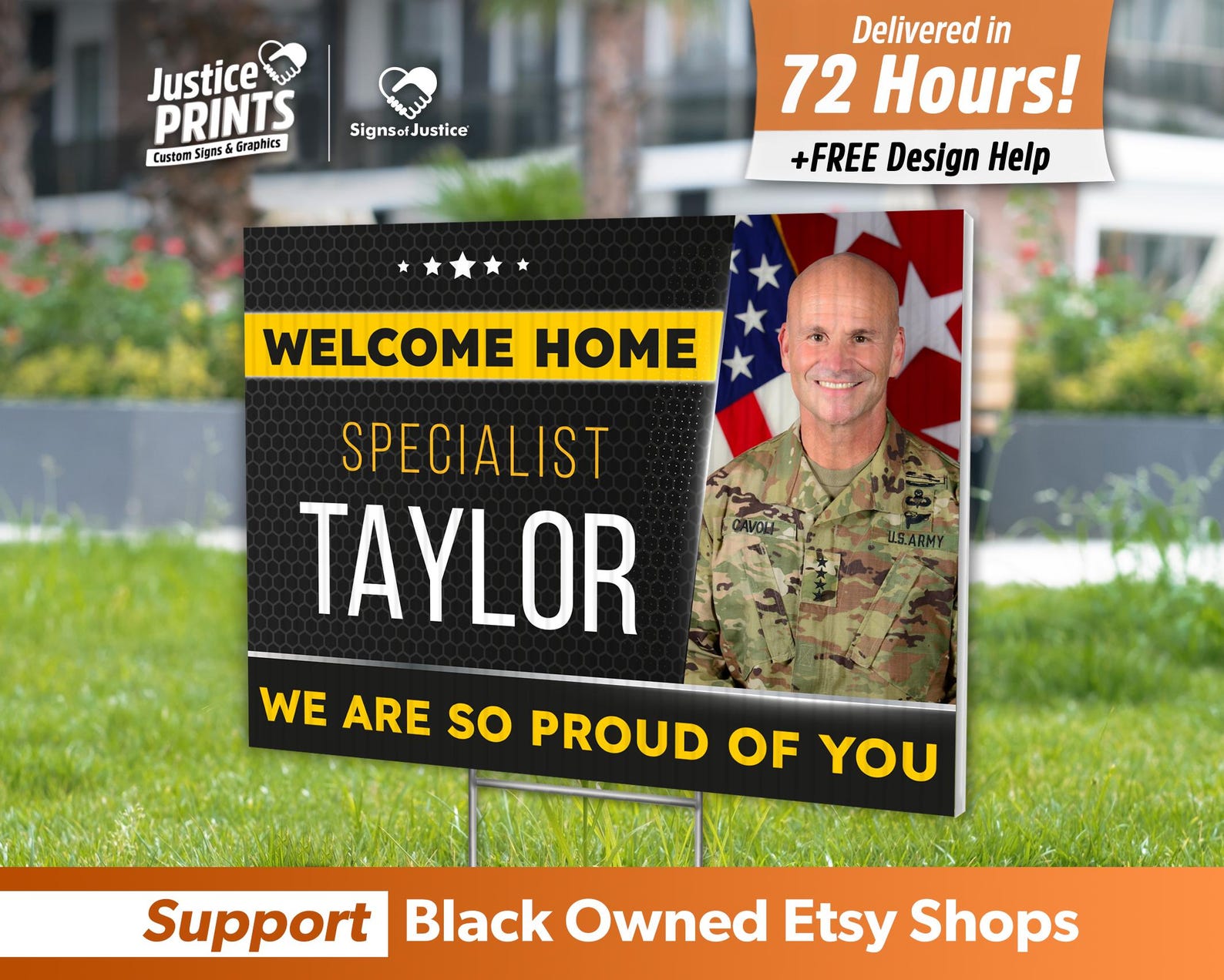 Army Yard Signs + FREE Graphic Design + Fast Free Shipping, Delivered ...