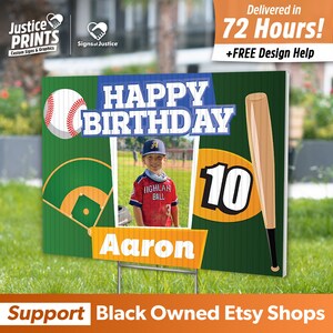 Baseball Yard Signs + FREE Graphic Design + Fast Free Shipping ...