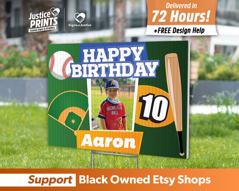 Baseball Yard Signs + FREE Graphic Design + Fast Free Shipping ...