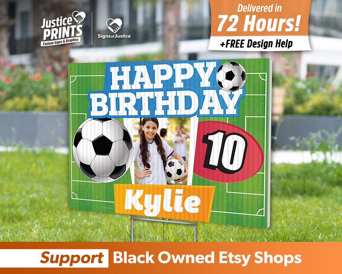 Soccer Yard Signs + FREE Graphic Design + Fast Free Shipping, Delivered ...