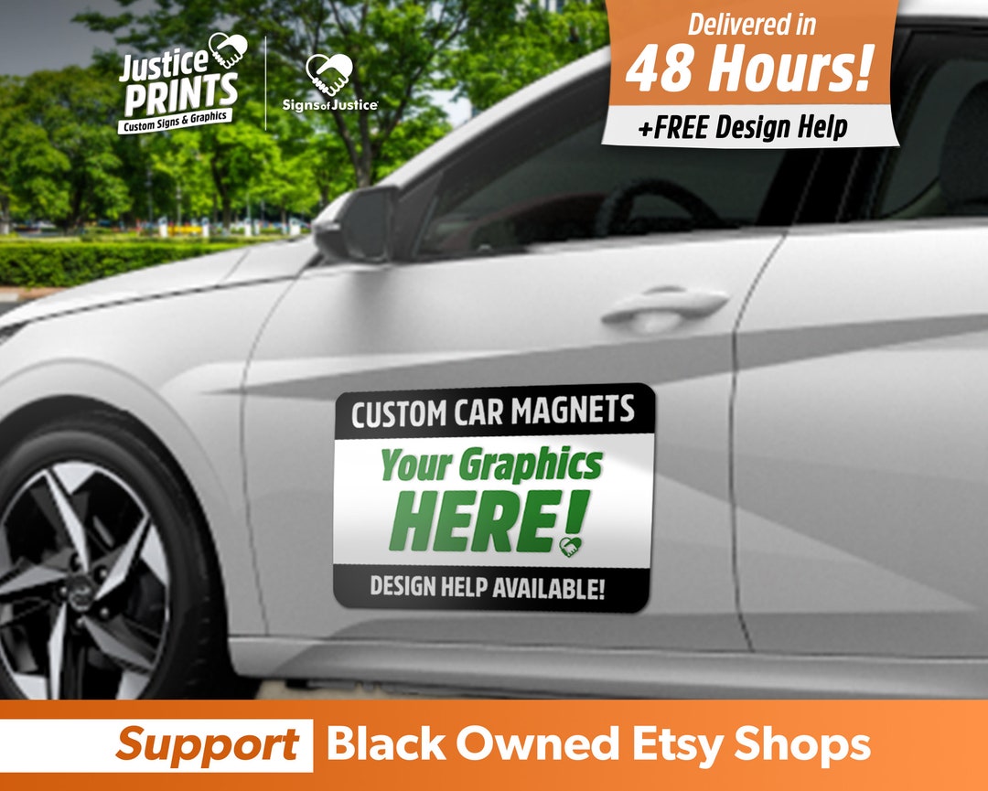 Custom Car Magnets+ FREE Graphic Design + Fast Free Shipping, Delivered ...