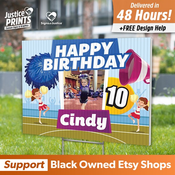 Cheerleader Yard Signs - Etsy