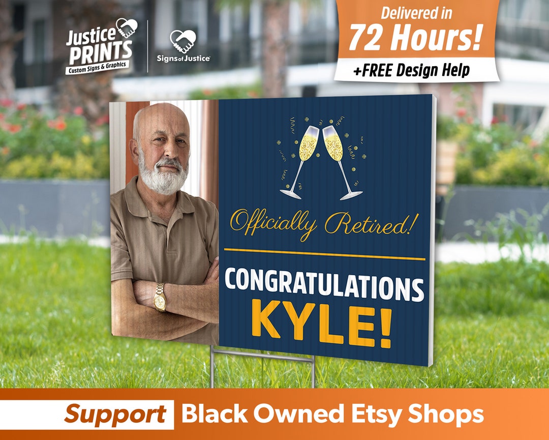 Blue Yard Signs + FREE Graphic Design + Fast Free Shipping, Delivered ...