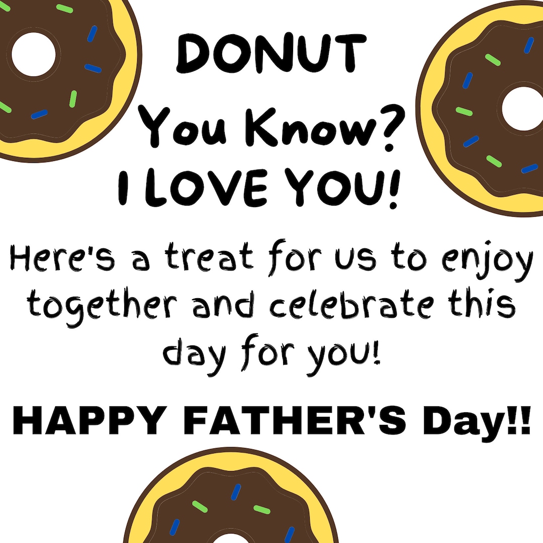 Donut You Know? Father's Day Tag - Etsy