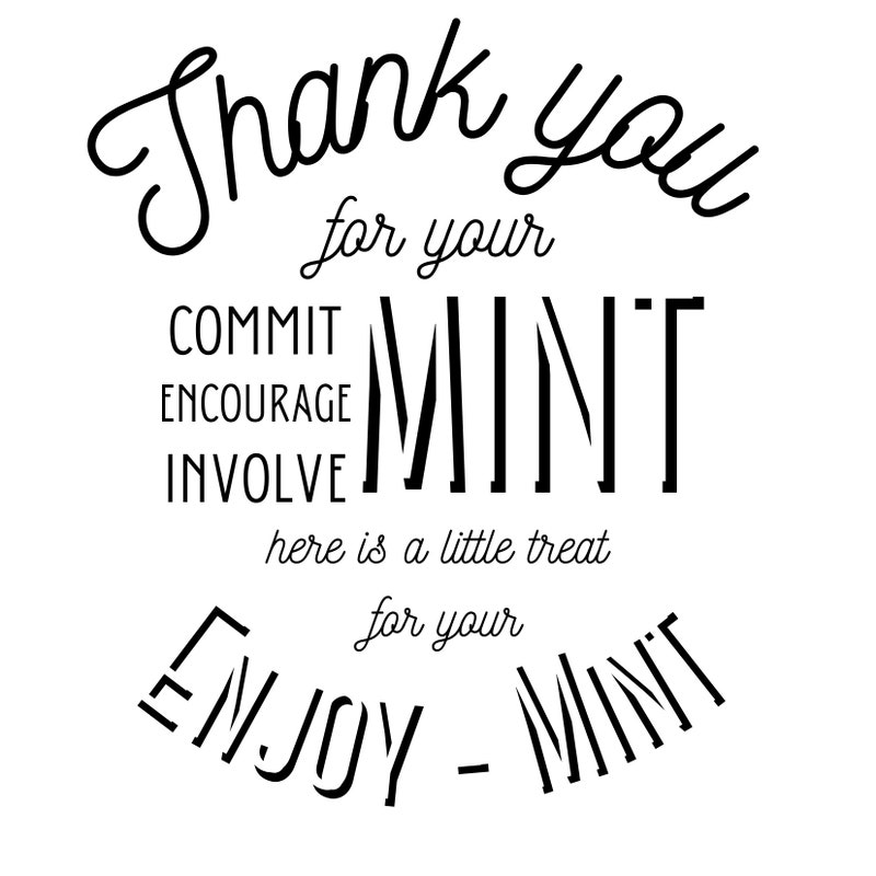 Mint Thank You - Etsy