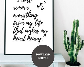 Life Inspirational Quote, Printable Wall Art, Positive Quotes, Quote ...