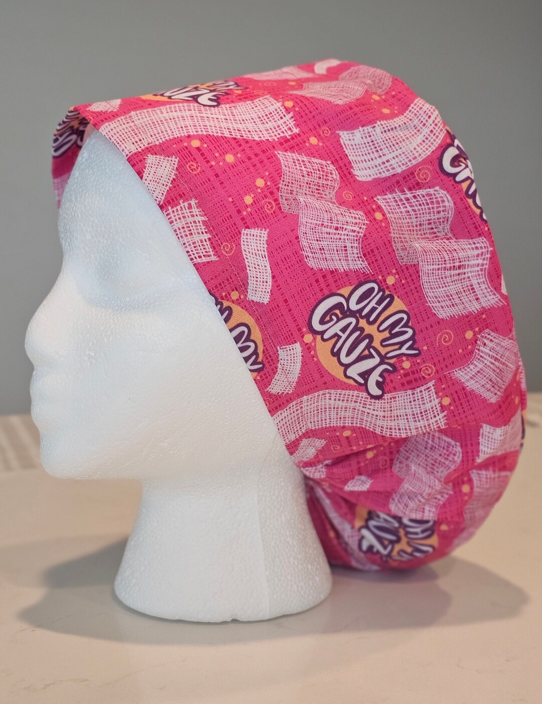 Oh My Gauze Scrub Caps in Bouffants, Euros, Ponytails, and Skull Caps ...