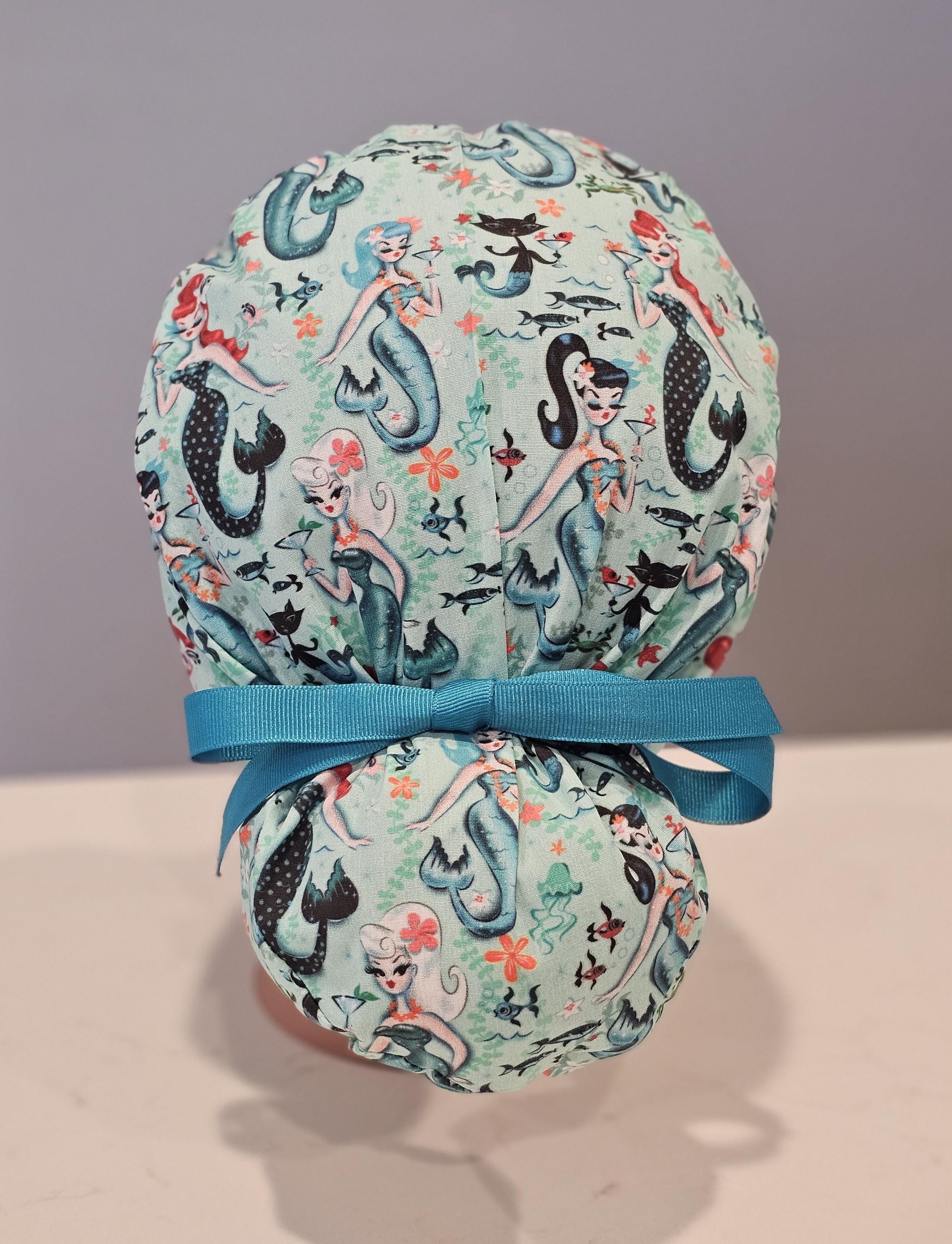 Martini Mermaid Scrub Caps - Etsy