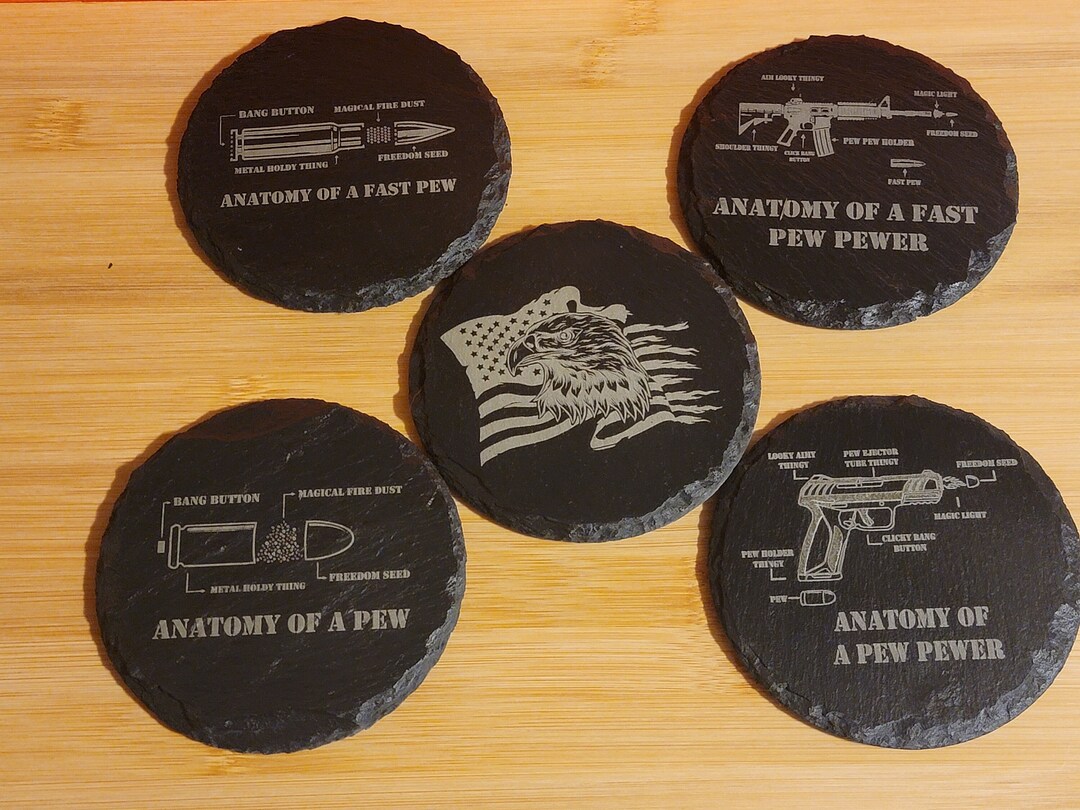 Anatomy of A Pew Slate Coasters Set of 5 - Etsy