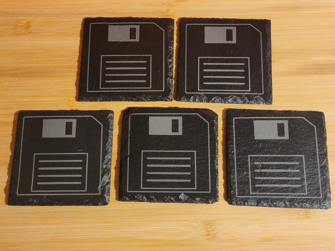 Floppy Disk Slate Coasters - Etsy