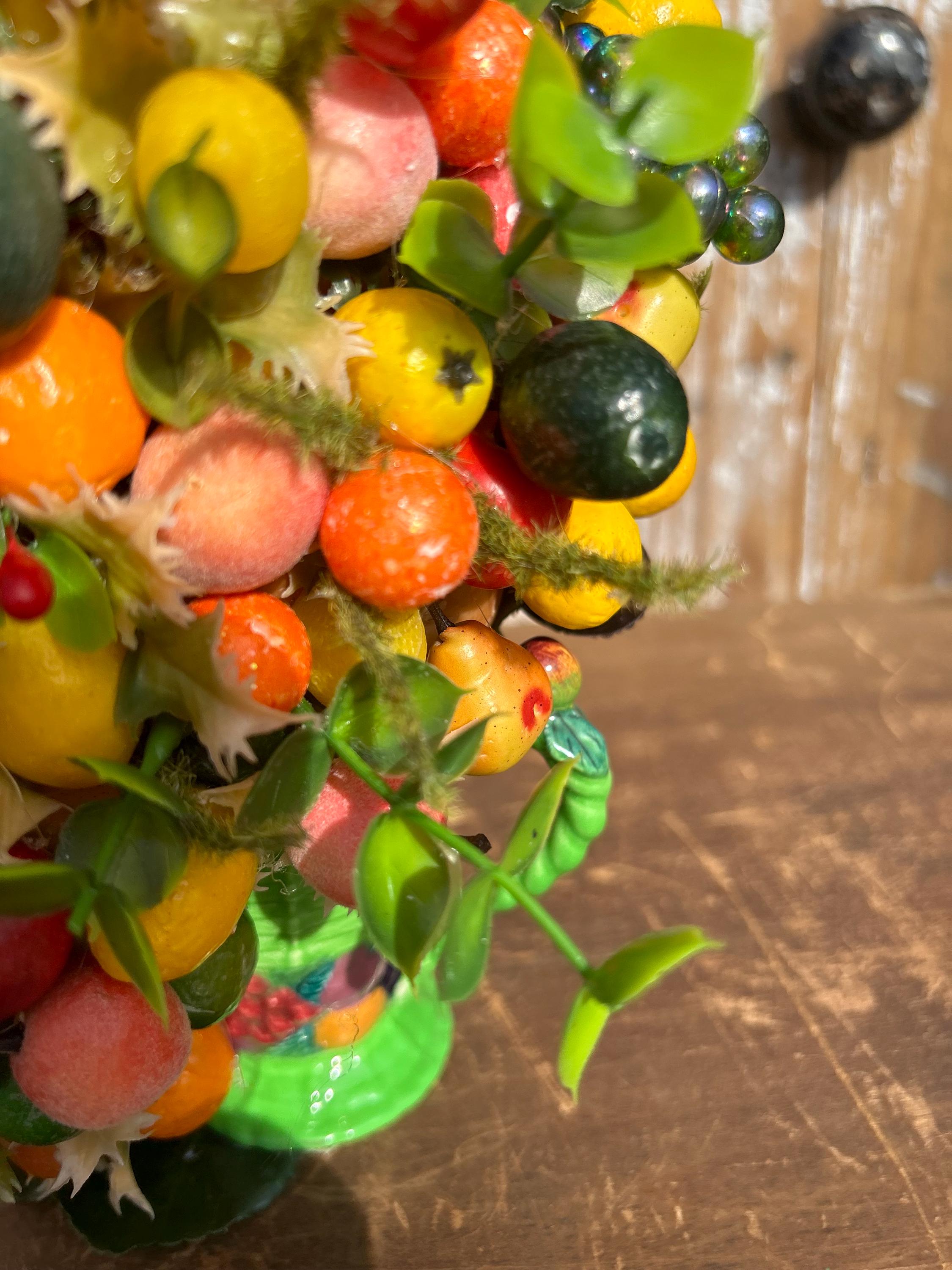 Lady Fruit, Vintage Faux Plastic Fruit Adorns This Topiary Making a ...