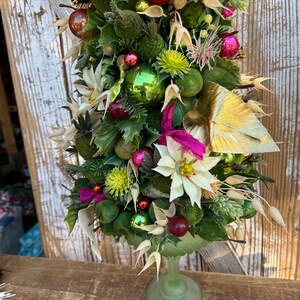 MCM Vintage Flocked Fruit Topiary in Green Hues in a Vintage Pale Green ...