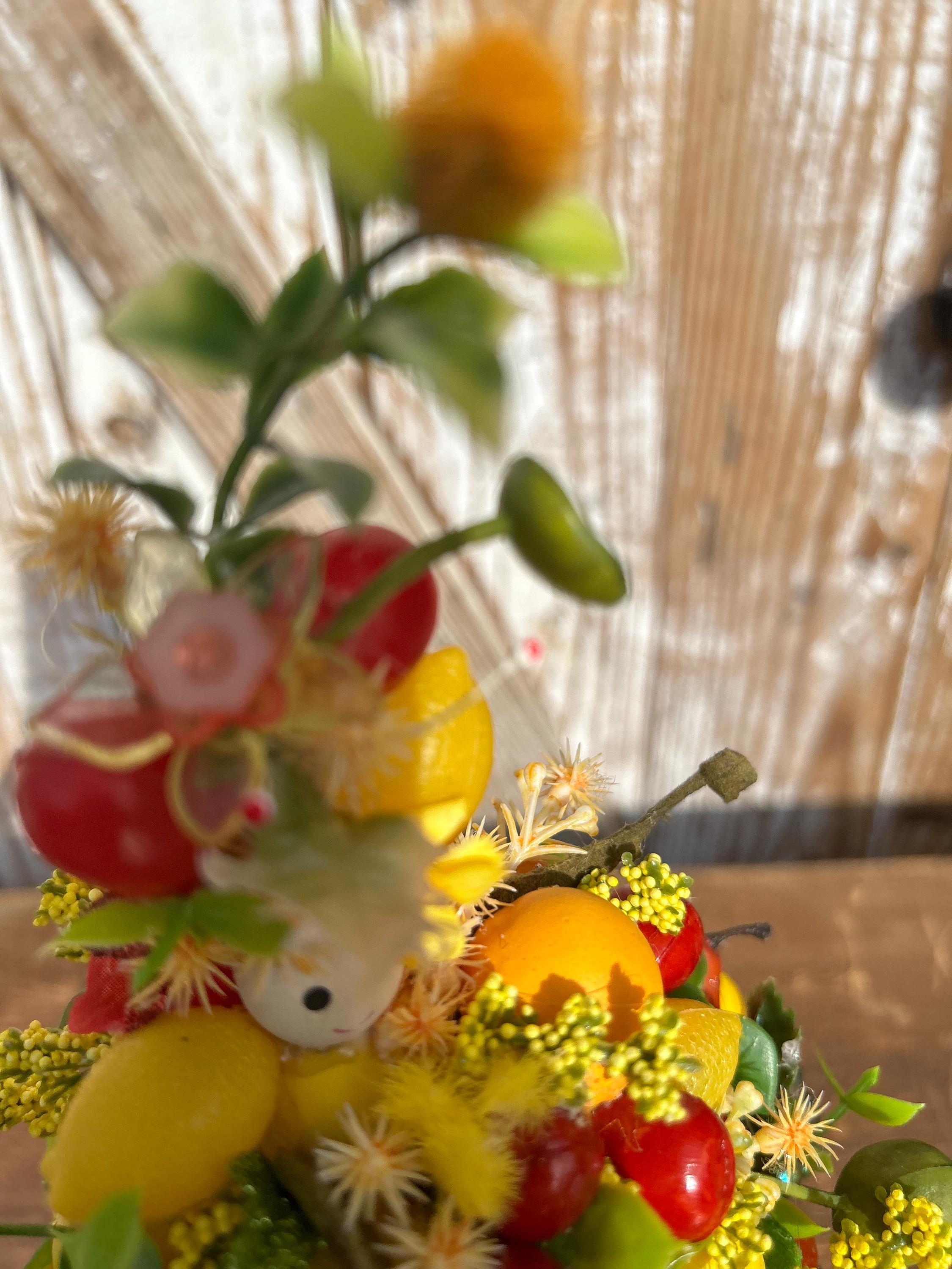 Lady Fruit, Vintage Faux Plastic Fruit Adorns This Topiary Making a ...