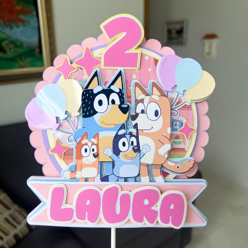 Bluey Cake Topper - Etsy