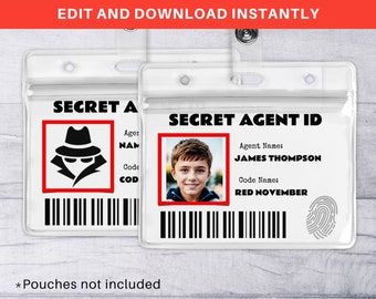 Secret Agent Badges - Etsy