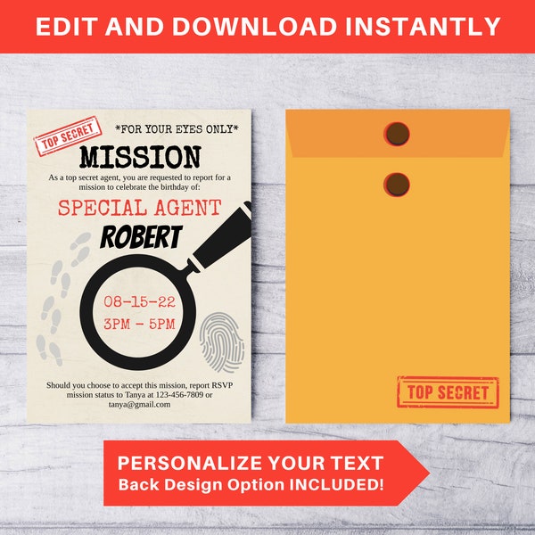 Secret Agent Party - Etsy