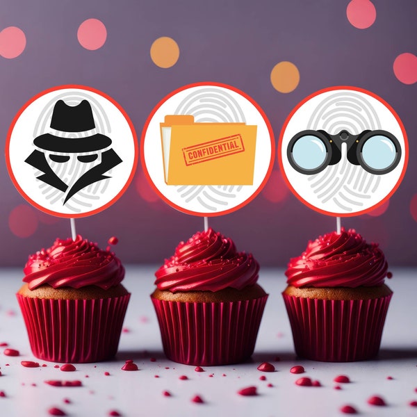 Spy Cupcake Topper - Etsy