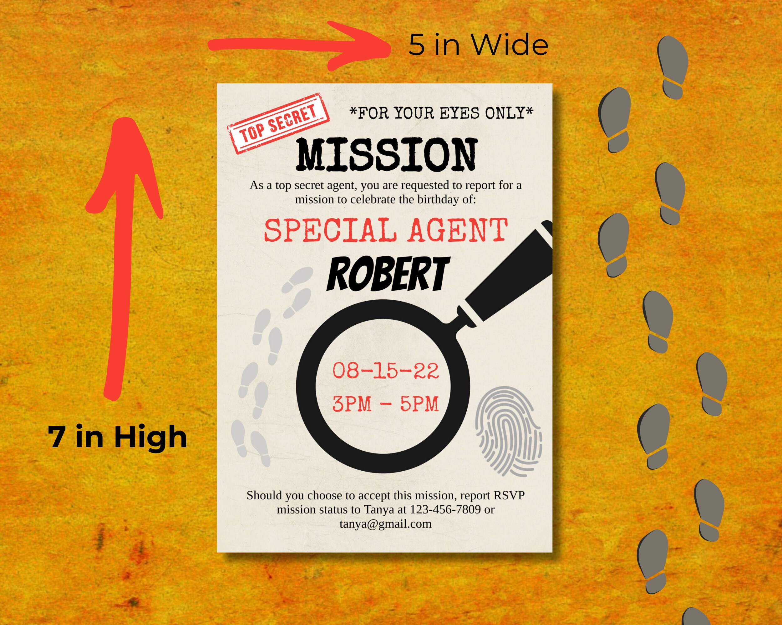 Secret Agent Invitation Spy Party Invitation Detective Party Birthday ...