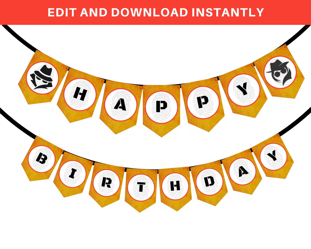 Spy Birthday Banner Spy Themed Party Decorations Secret - Etsy