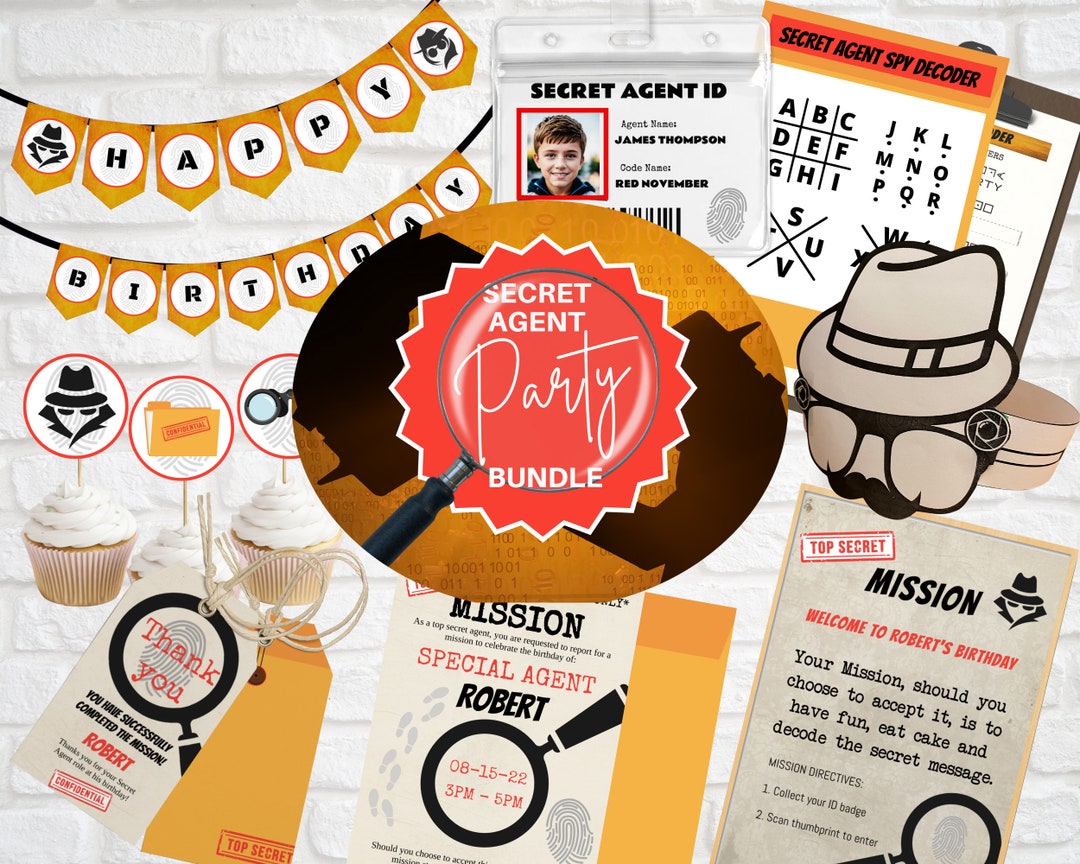 Spy Themed Party Secret Agent Party Decor,spy Birthday Party Supplies ...