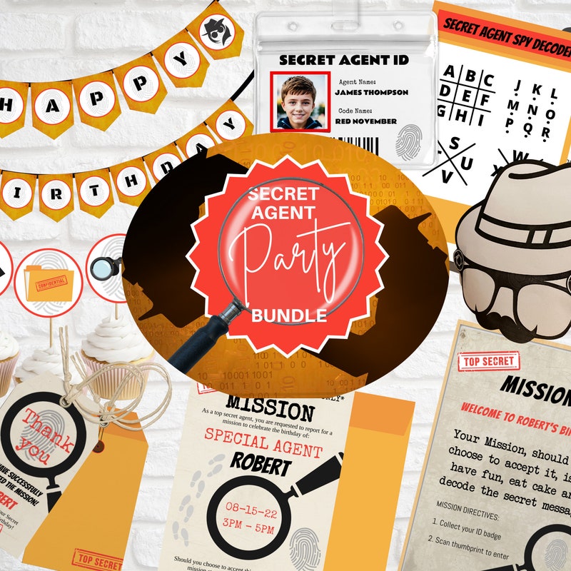 Secret Agent Party - Etsy