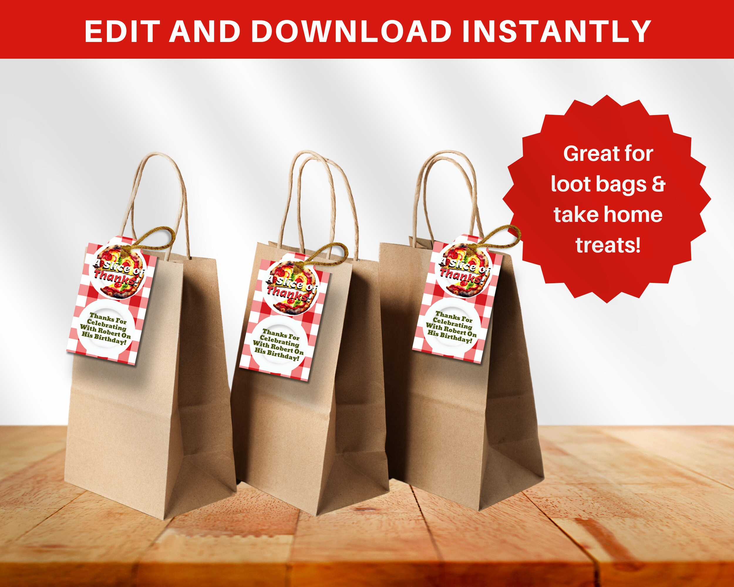 Pizza Party Favor, Pizza Favor Tag, Pizza Party Birthday, Pizza Party ...