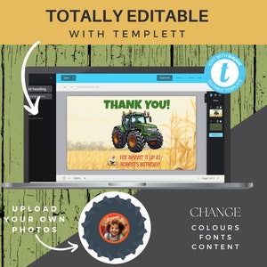 Tractor Favor Tag Tractor Gift Tag Farm Favor Tag Tractor Party Thank ...