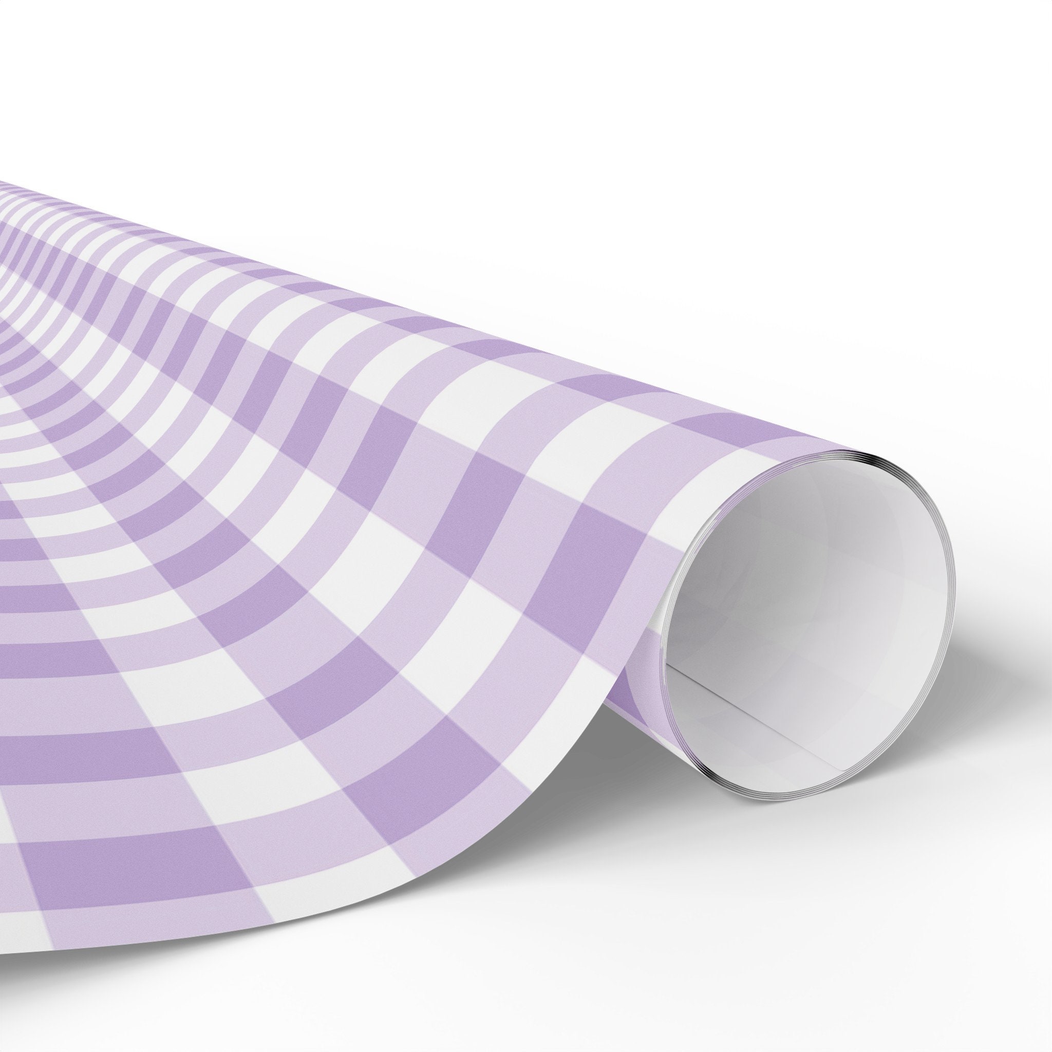 Wrapping Papers - Lavender Checkered - Etsy