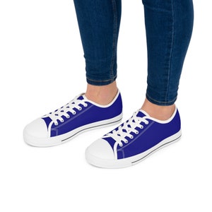 Women's Low Top Sneakers - Solid Dark Blue - Etsy