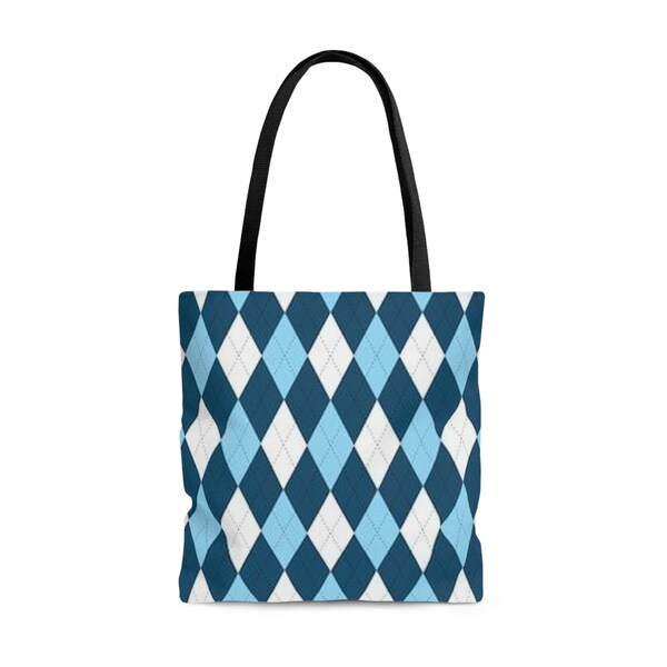 Blue and White Argyle - Etsy