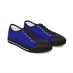 Women's Low Top Sneakers - Solid Dark Blue - Etsy