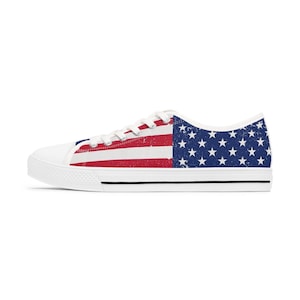 Women's Low Top Sneakers - American Flag - Etsy
