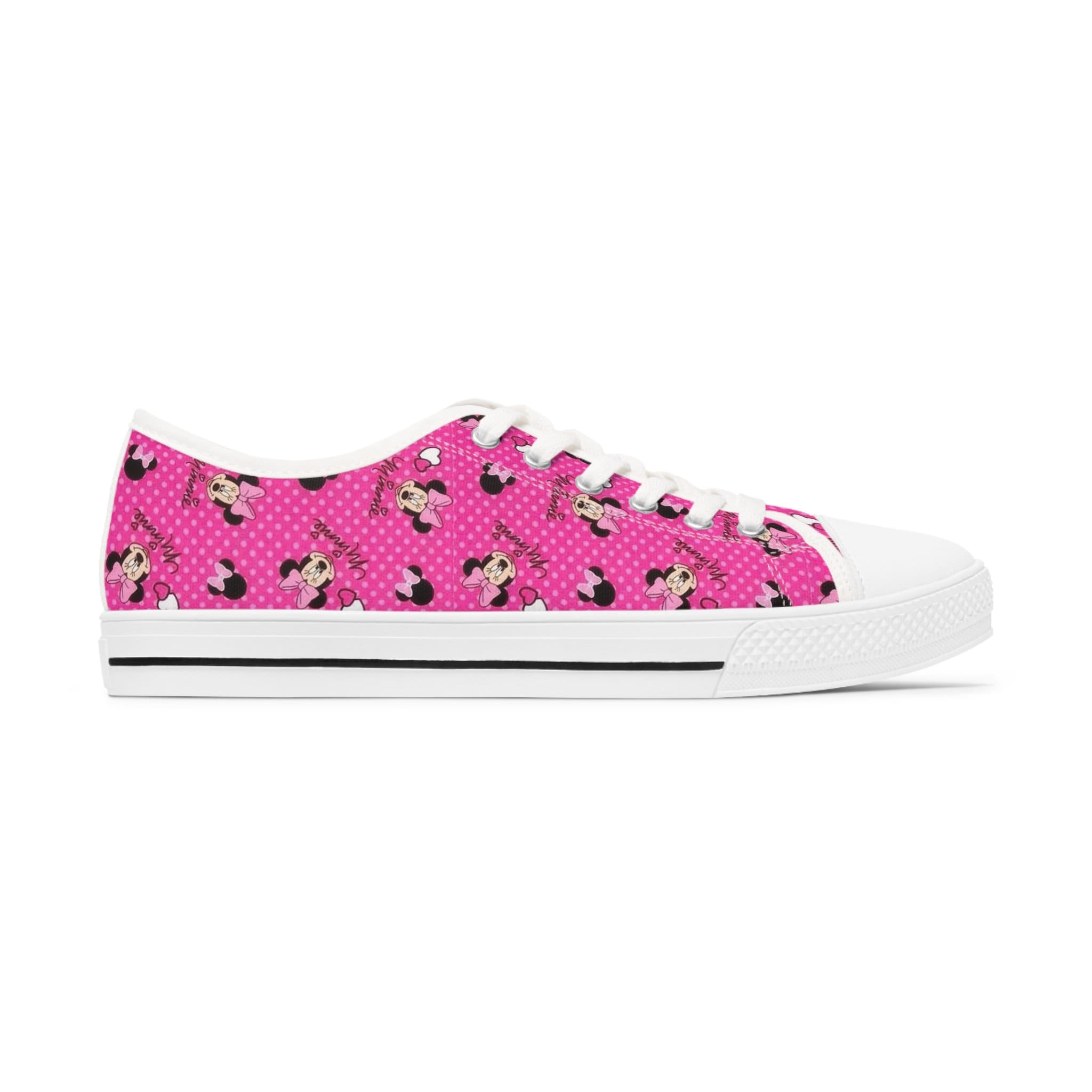 Pink Minnie Mouse Women's Low Top Sneakers sold by Spend Deana | SKU 87810214 | Printerval