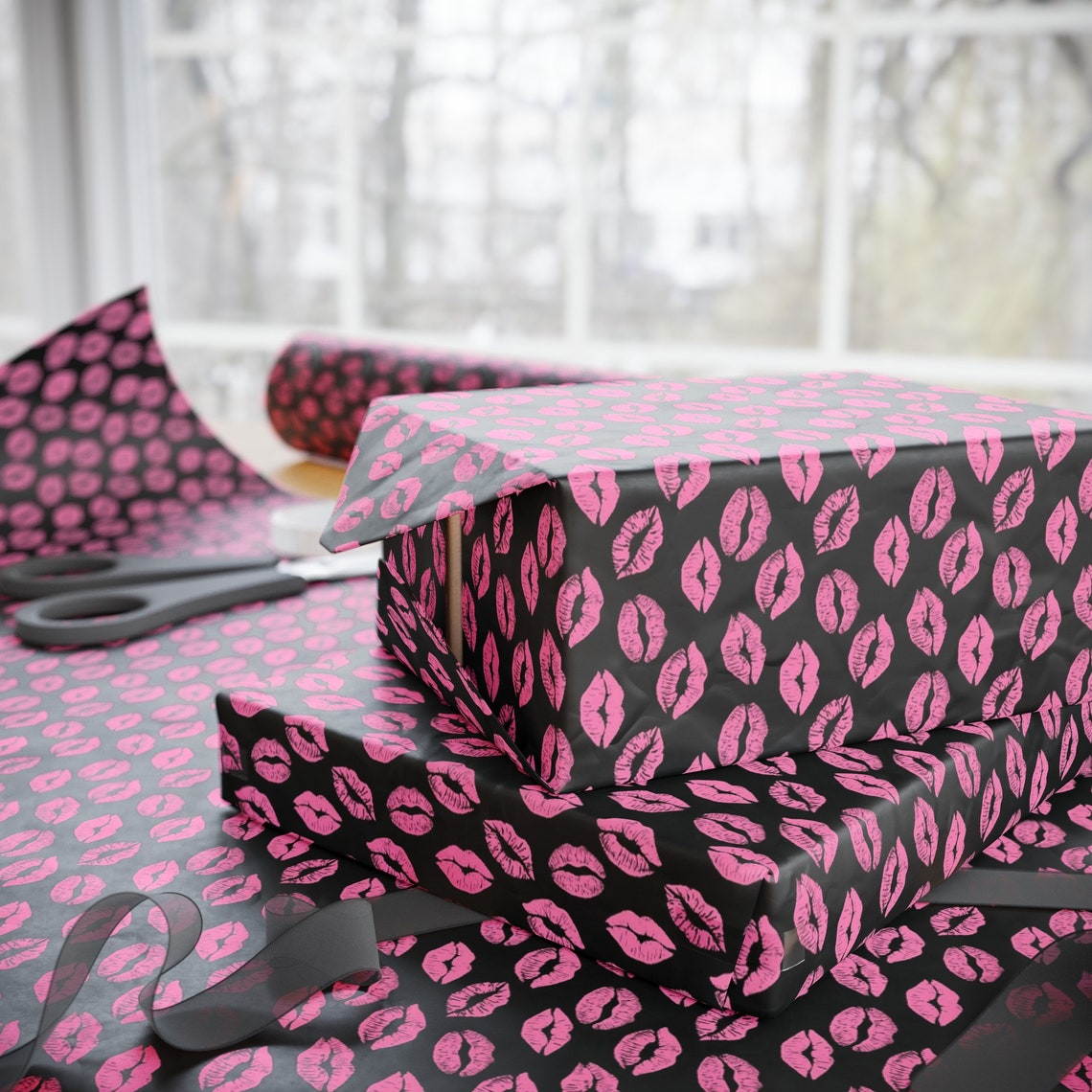 Wrapping Papers - Pink Lips - Etsy