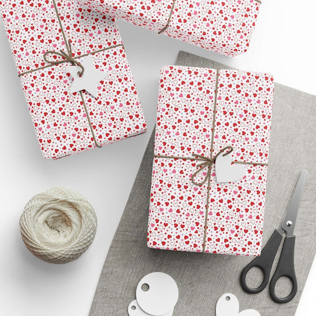 Wrapping Papers - Tiny Hearts - Etsy