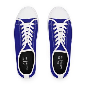 Women's Low Top Sneakers Solid Dark Blue - Etsy