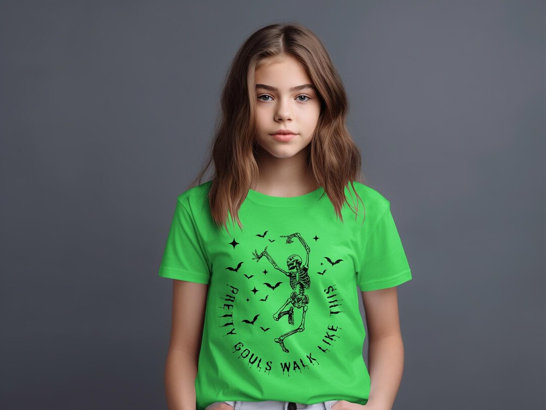 Kids Pretty Ghouls Walk Like This,funny Halloween Tee,halloween Shirt ...